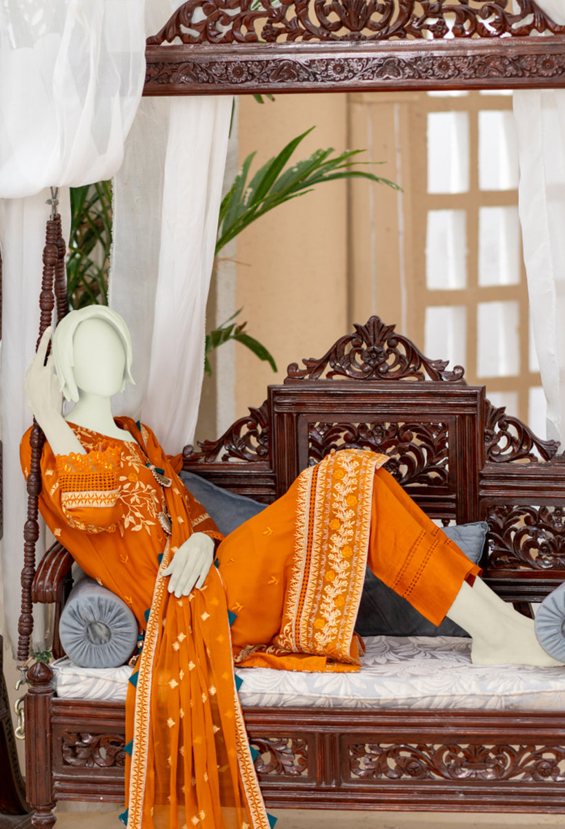 Rustic Ember Unstitched 3Pc – La Mosaïk